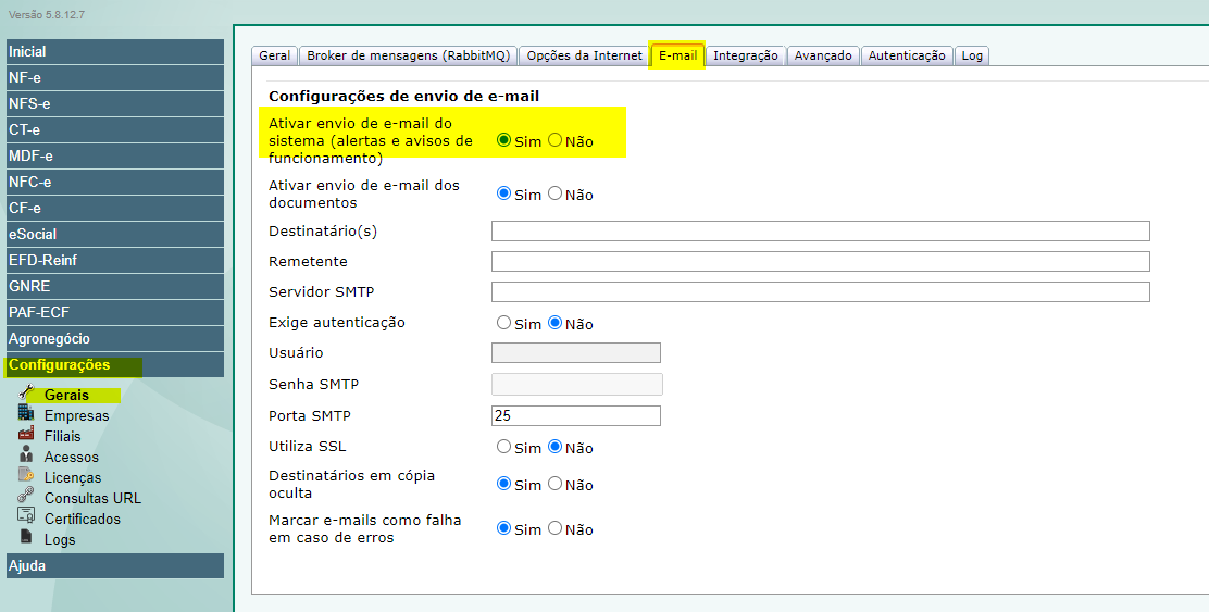 ERP - eDocs e-mail alertas – Não está enviando e-mail com os alertas do ...
